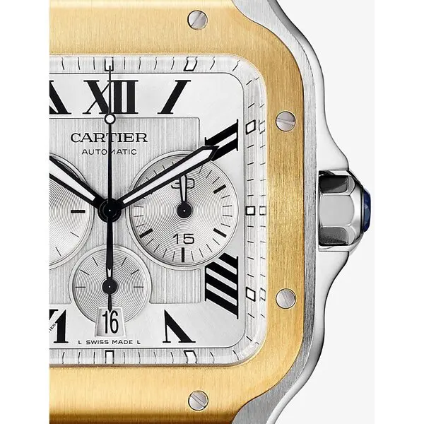 Cartier Santos De Stainless-steel Chronograph Watch