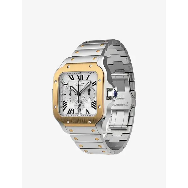Cartier Santos De Stainless-steel Chronograph Watch