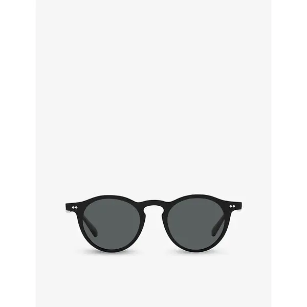 Oliver Spencer Round-frame Acetate Sunglasses - Black