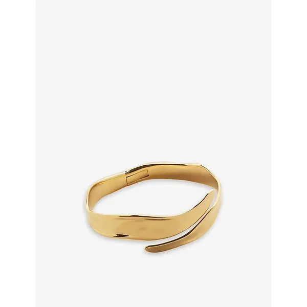 Monica Vinader Wave Wrap Cuff - Yellow Gold