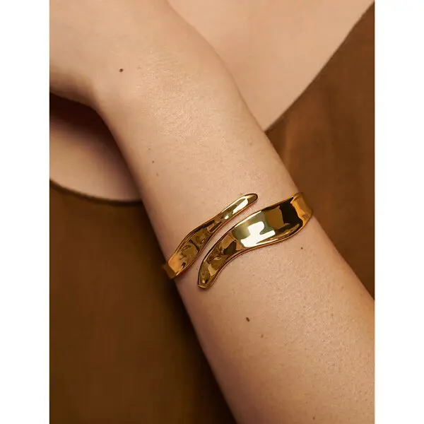 Monica Vinader Wave Wrap Cuff - Yellow Gold