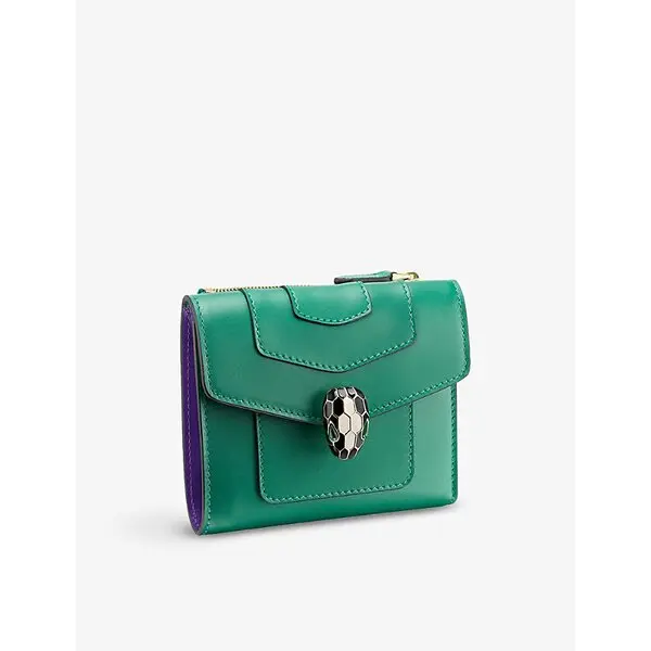 BVLGARI Serpenti Forever Leather Wallet - Green