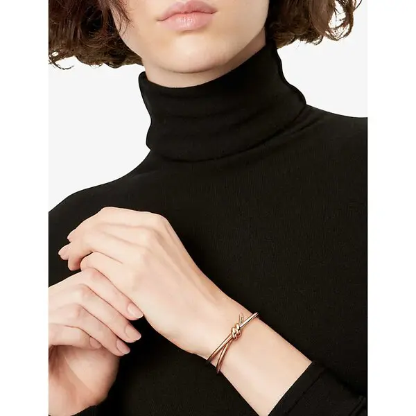Tiffany & Co. Knot Double Row Hinged Bangle