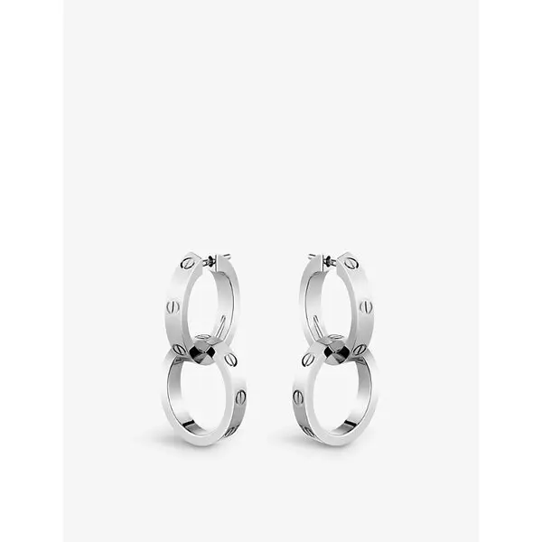 CARTIER Love 18ct White-gold Hoop Earrings - White Gold