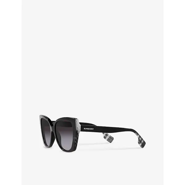 Burberry Be4393 Cat-eye Acetate Sunglasses - Black