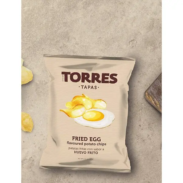 TORRES Tapas Fried Egg-flavoured Crisps 125g