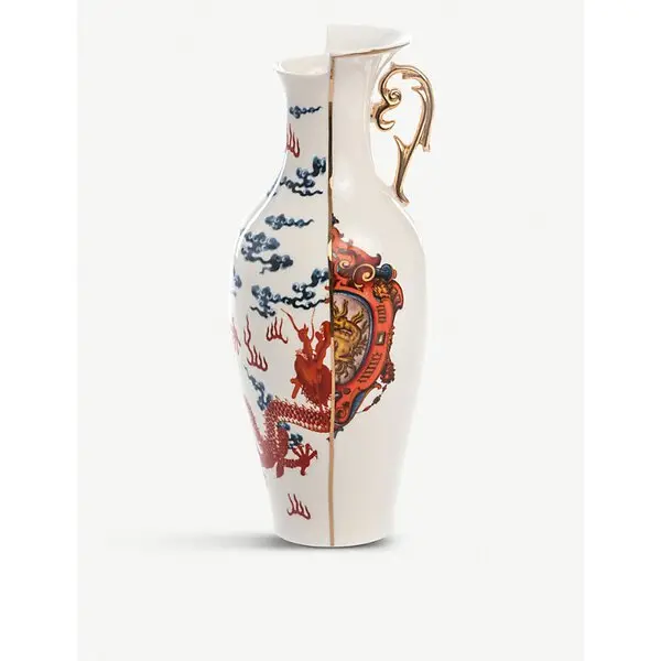 SELETTI Hybrid Adelma Bone China Porcelain Vase 32.5cm - One-color