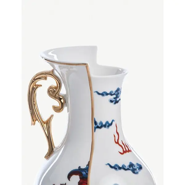 SELETTI Hybrid Adelma Bone China Porcelain Vase 32.5cm - One-color