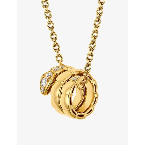 BVLGARI Serpenti Viper 18ct And Diamond Necklace - Yellow Gold