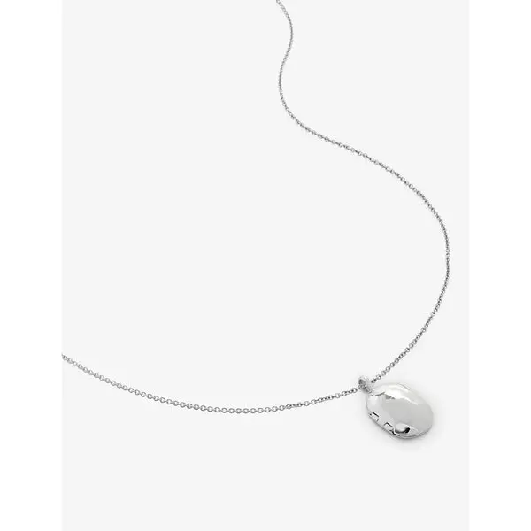 Monica Vinader Locket Pendant Necklace - Sterling Silver