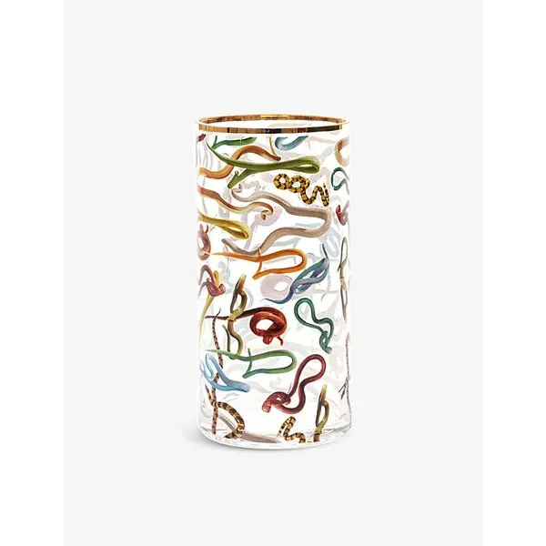 SELETTI Wears Toiletpaper Snakes Medium Glass Vase 30cm - One-color