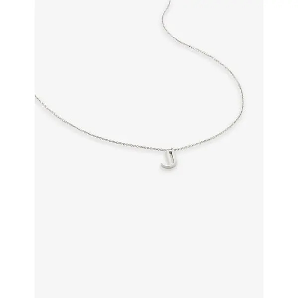 Monica Vinader J' Letter Pendant Necklace - Sterling Silver