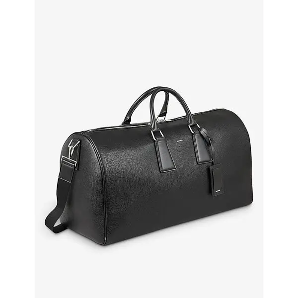 Sandro Logo-embossed Coated Canvas Weekender Bag - Noir / Gris