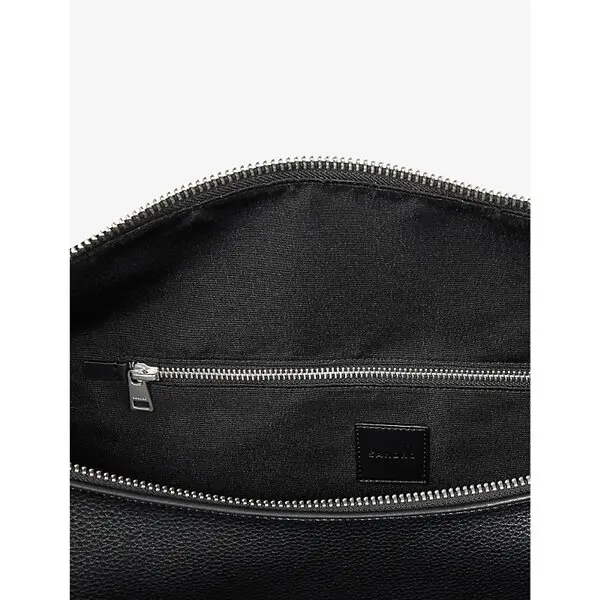 Sandro Logo-embossed Coated Canvas Weekender Bag - Noir / Gris