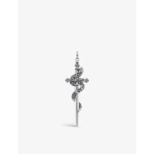 Thomas Sabo Sword And Snake Pendant Black Editorialist