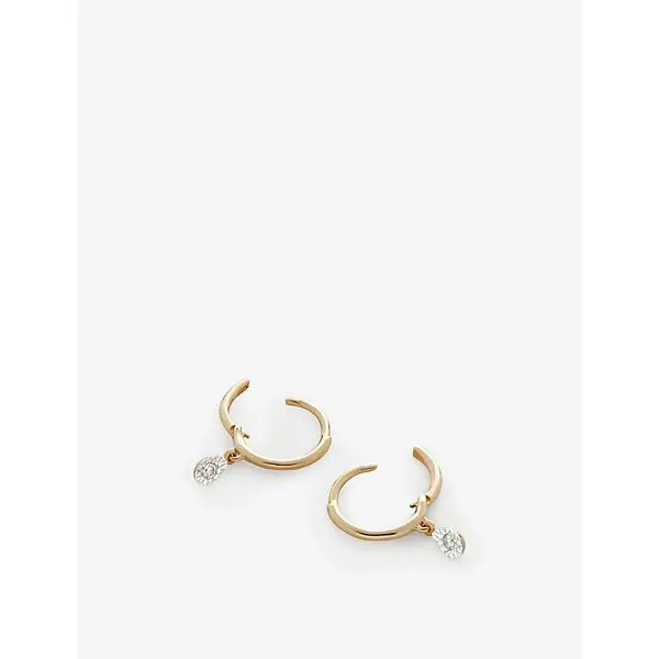 Monica Vinader Teardrop Mini Lab-grown Diamond Hoop Earrings
