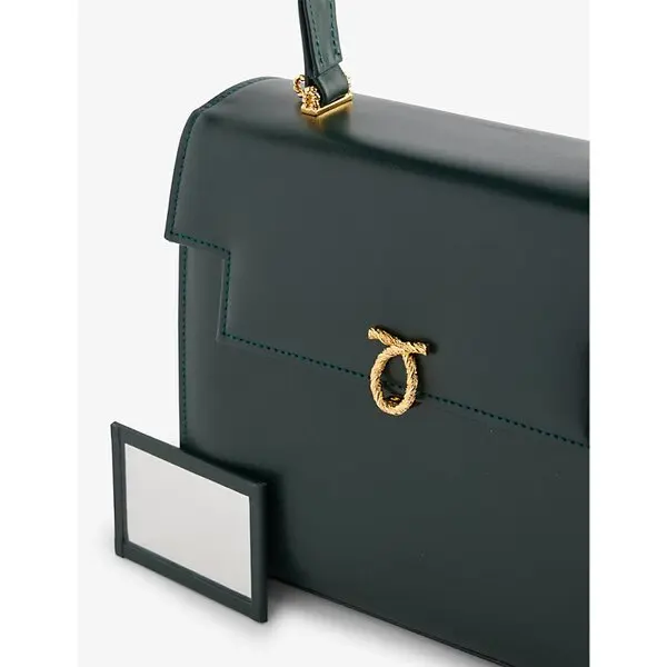 LAUNER Traviata Leather Top-handle Bag - Forest Green