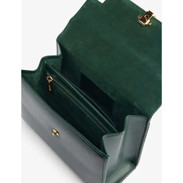 LAUNER Traviata Leather Top-handle Bag - Forest Green