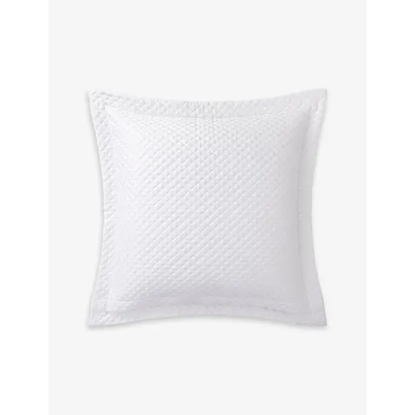 Ralph Lauren Argyle Quilted Cotton Pillowcase - White