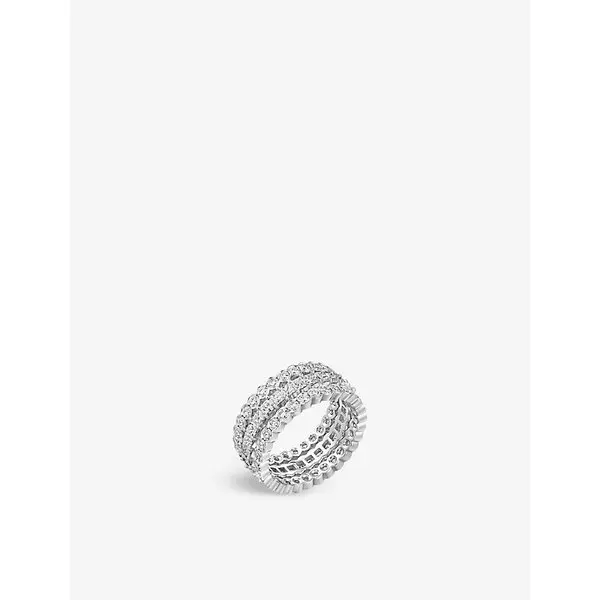 Cartier Broderie De 18ct White-gold And 3.12ct Diamond Ring - White Gold