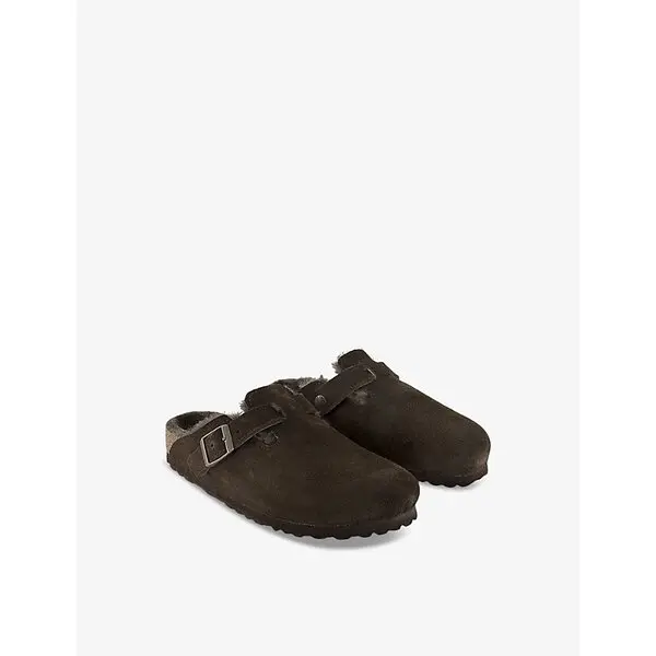 BIRKENSTOCK Boston Shearling-lined Suede Sandals