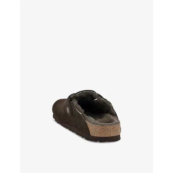 BIRKENSTOCK Boston Shearling-lined Suede Sandals