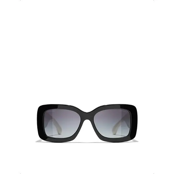 Chanel Rectangle Sunglasses - Black