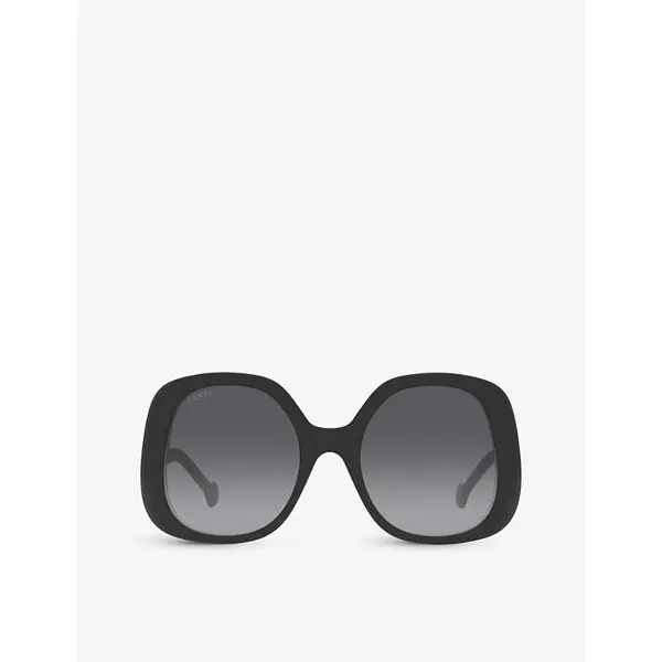 Gucci Gg1235s Square-frame Sunglasses - Black