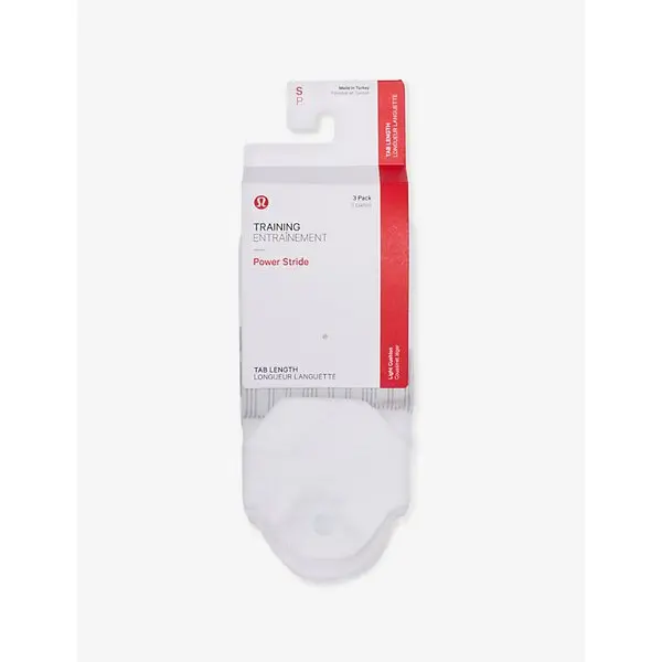 Lululemon Power Stride Pack Of Three Socks - White