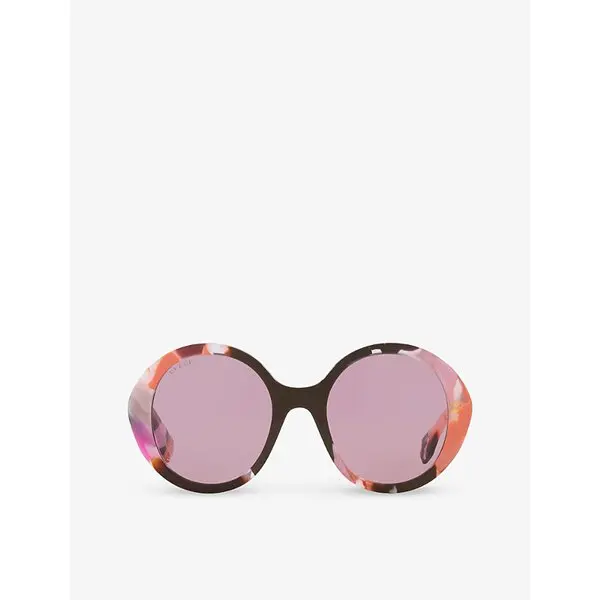Gucci Gg1628s Round-frame Sunglasses - Pink