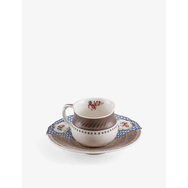 SELETTI Hybrid Djenne Porcelain Coffee Cup And Saucer - One-color