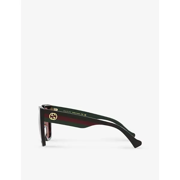 Gucci Gg1300s Butterfly-frame Sunglasses - Brown