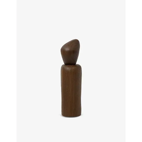 FERM LIVING Pebble Wooden Seasoning Grinder 18.8cm - Brown