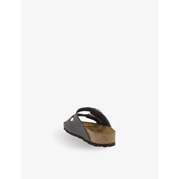 BIRKENSTOCK Arizona Double Strap Leather Sandals - Dark Brown Leather
