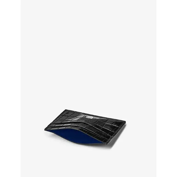 ASPINAL OF LONDON Slim Crocodile-embossed Leather Credit Card Case