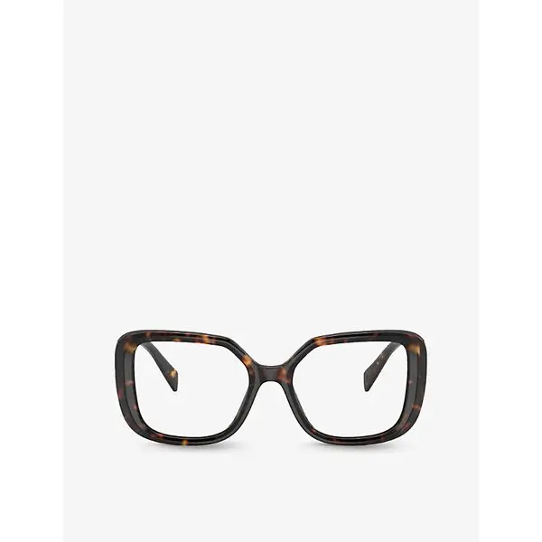Prada Pr 10zv Square-frame Optical Glasses - Brown