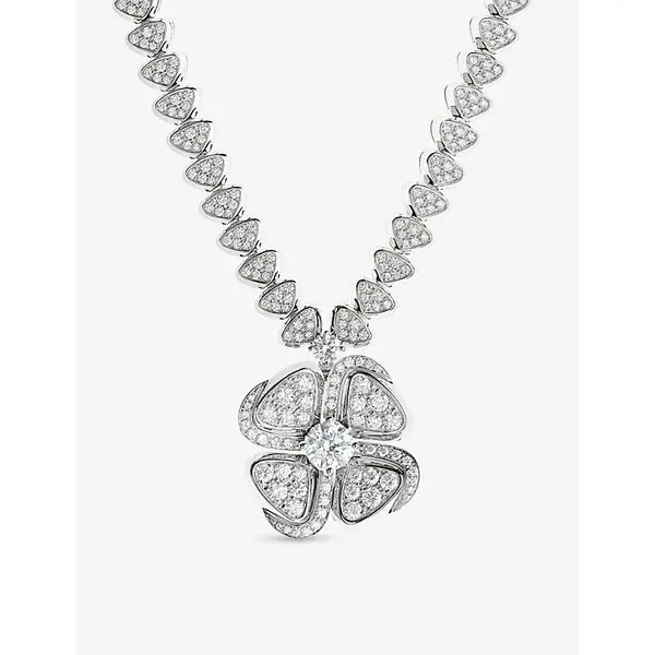 BVLGARI Fiorever Diamond Necklace - Silver