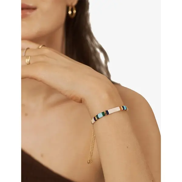 Monica Vinader Delphi Jasper Stone Bracelet - Yellow Gold