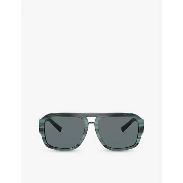 Dolce & Gabbana Pilot-frame Acetate Sunglasses