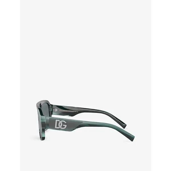 Dolce & Gabbana Pilot-frame Acetate Sunglasses