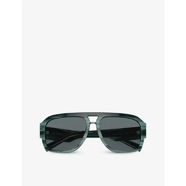 Dolce & Gabbana Pilot-frame Acetate Sunglasses