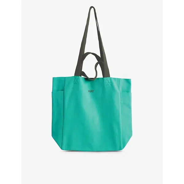 HAY Everyday Logo-print Tote Bag - Aqua