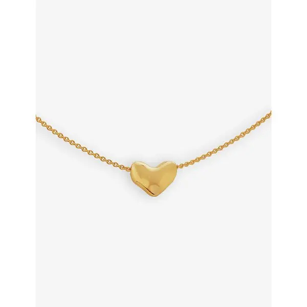Monica Vinader Heart Charm Pendant Necklace - Gold