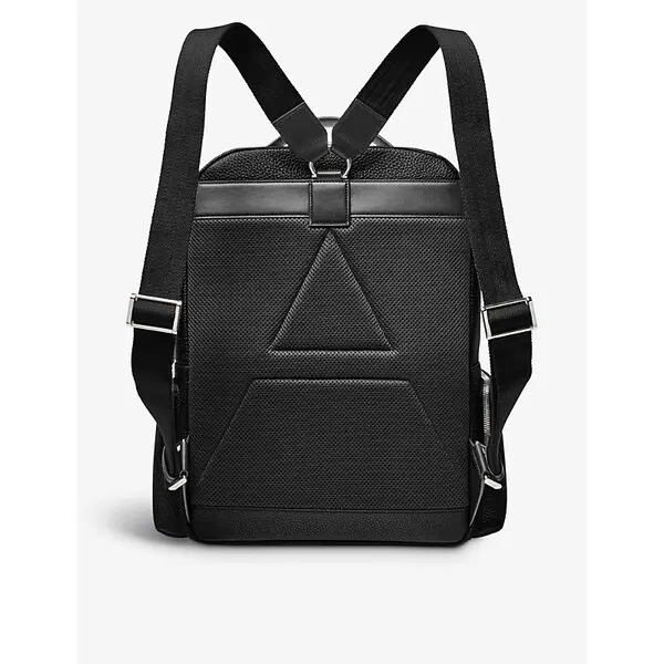 ASPINAL OF LONDON Reporter Zipped Pebbled Leather Backpack - Black