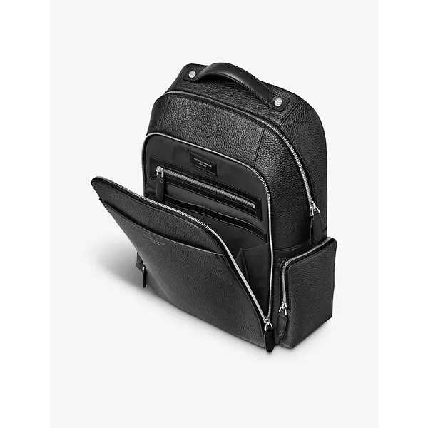 black leather backpack london Flap Ideal for your daily commutes or exciting weekend escapades Aspinal Of London Reporter Zipped