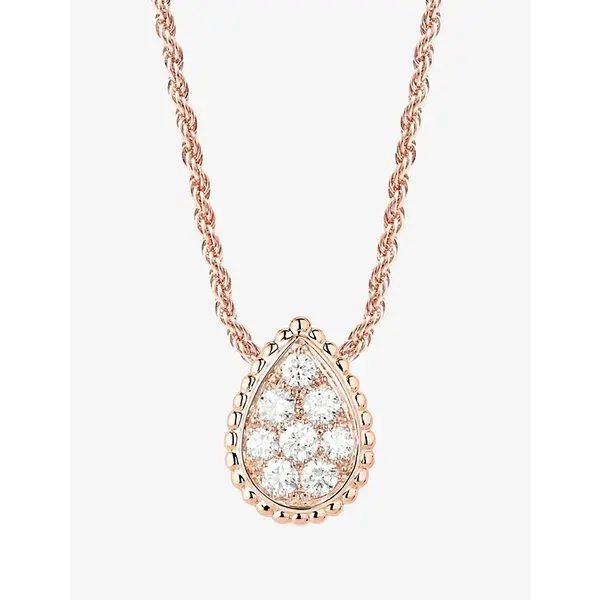 Boucheron Serpent Bohème Pink Gold And Diamond Necklace