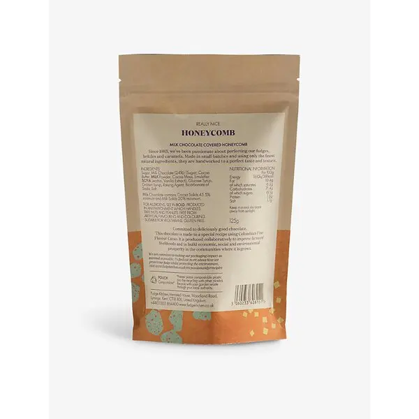 FUDGE KITCHEN Honeycomb Chocolate-covered Fudge Pouch 125g