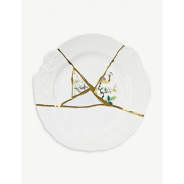 SELETTI Kintsugi N2 Porcelain And 24ct Gold Dinner Plate 27cm - One-color