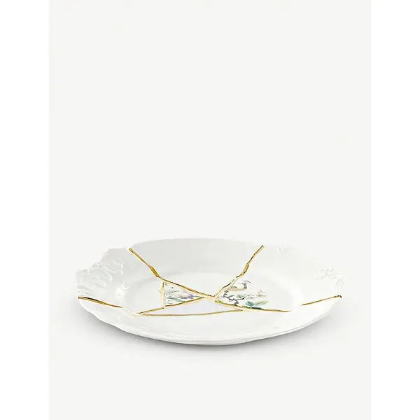 SELETTI Kintsugi N2 Porcelain And 24ct Gold Dinner Plate 27cm - One-color