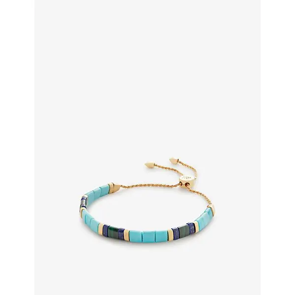 Monica Vinader Delphi Turquoise Friendship Bracelet - Yellow Gold